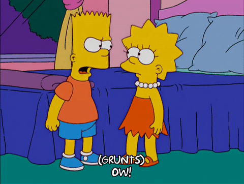 Hurting lisa simpson bart simpson GIF - Find on GIFER