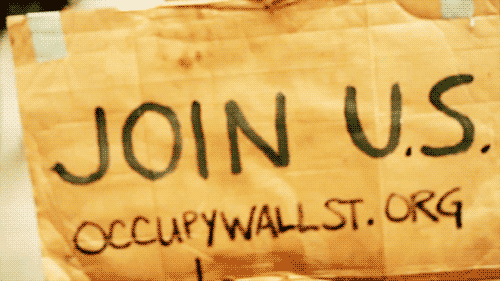 Politics protest occupy wall street GIF - Find on GIFER