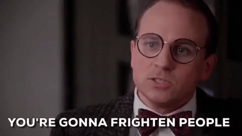 GIF bobcat goldthwait scrooged movie - animated GIF on GIFER