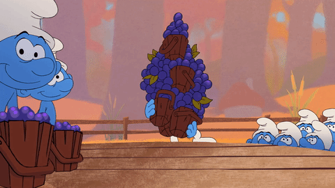 GIF harvest fall smurfs - animated GIF on GIFER