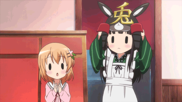 GIF gochuumon anime usagi - animated GIF on GIFER
