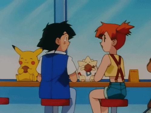 GIF ash ketchum misty togepi - animated GIF on GIFER