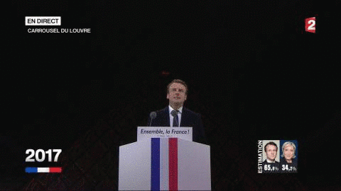 Geste emmanuel macron salut GIF - Find on GIFER