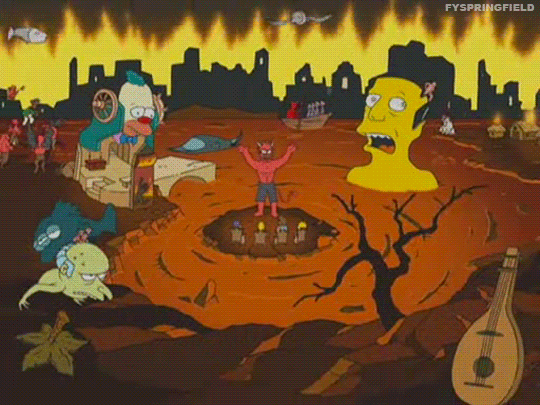 Treehouse of horror xviii devil flanders kearney GIF - Encontrar en GIFER