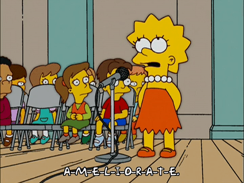 GIF spelling bee 14x07 lisa simpson - animated GIF on GIFER