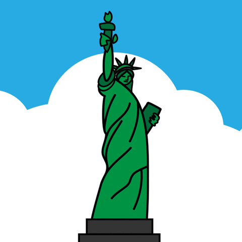 Statue of liberty ellis island GIF - Find on GIFER