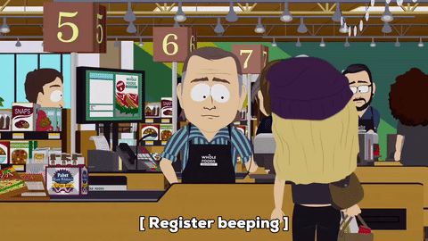 GIF cashier working items - animated GIF on GIFER