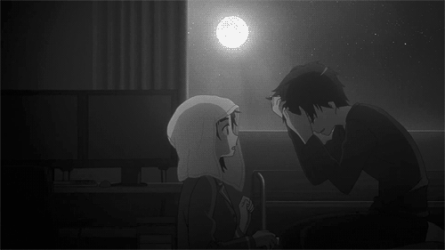 Sad Hugging Gif Black And White