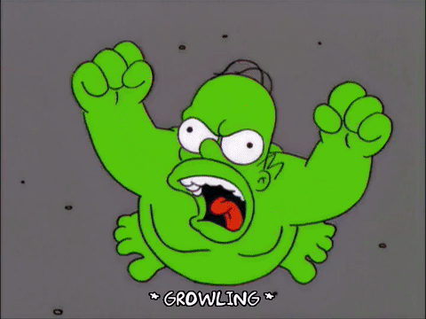 GIF green man homer simpson angry - animated GIF on GIFER