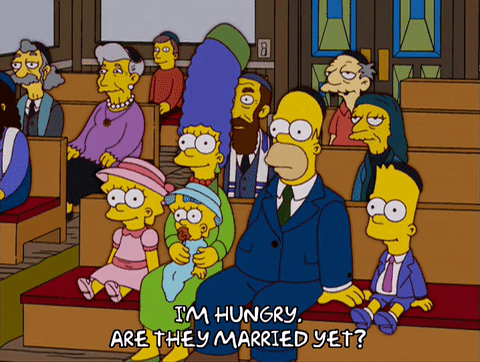 GIF church homer simpson bart simpson - animated GIF on GIFER