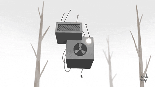 GIF animation robot flying - animated GIF on GIFER