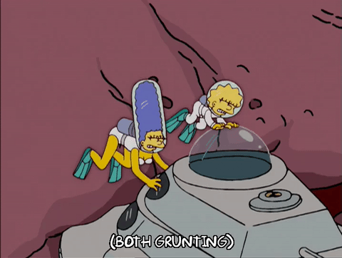 Marge simpson lisa simpson space GIF - Find on GIFER