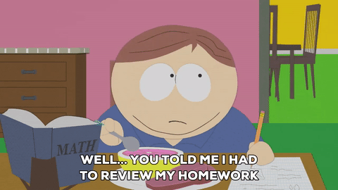GIF eating cartman homework - animated GIF on GIFER