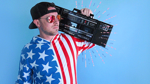 Boombox jammin merica GIF - Find on GIFER