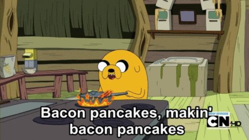 GIF bacon pancakes adventure time jake the dog - animated GIF on GIFER ...