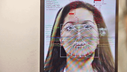 Facial recognition art GIF - Find on GIFER