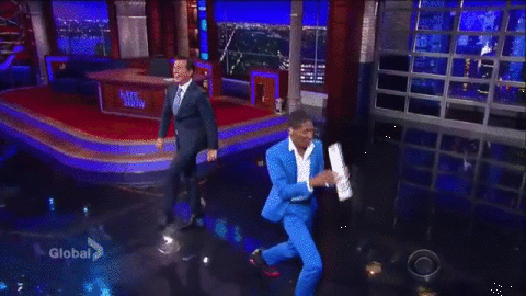 Stephen colbert the late show with stephen colbert keytar GIF - Find on ...