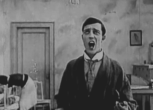 GIF the end buster keaton the blacksmith - animated GIF on GIFER
