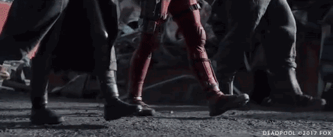 Deadpool walking heroes GIF - Find on GIFER