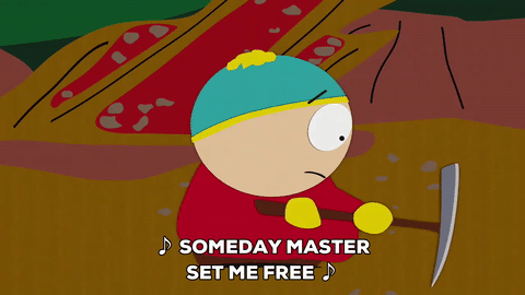 Pickaxe cartman working GIF - Find on GIFER