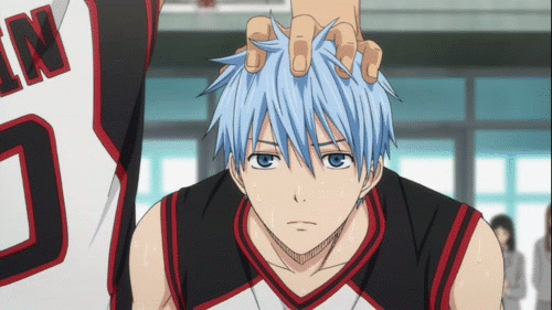 Anime kuroko no basket head grab GIF - Find on GIFER