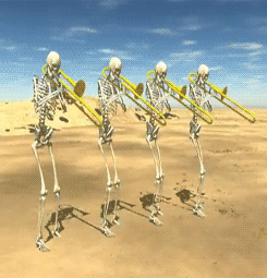 3d trombone skeleton GIF - Find on GIFER