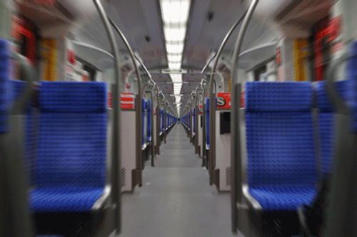 GIF trippy train railway - animated GIF on GIFER