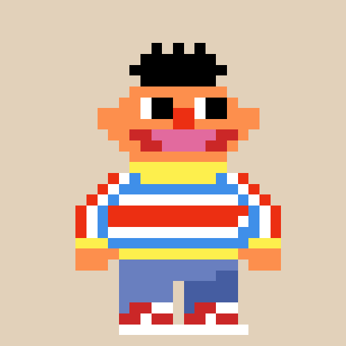 GIF pixel art sesame street muppets - animated GIF on GIFER