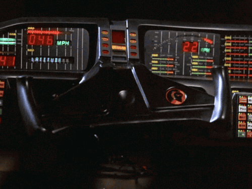 GIF knight rider steering wheel interior - animated GIF on GIFER
