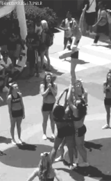 GIF sports cheer stunt - animated GIF on GIFER