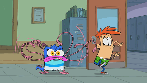Cartoon nickelodeon bunsen is a beast GIF - Find on GIFER