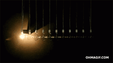 GIF newtons cradle light bulbs funny - animated GIF on GIFER