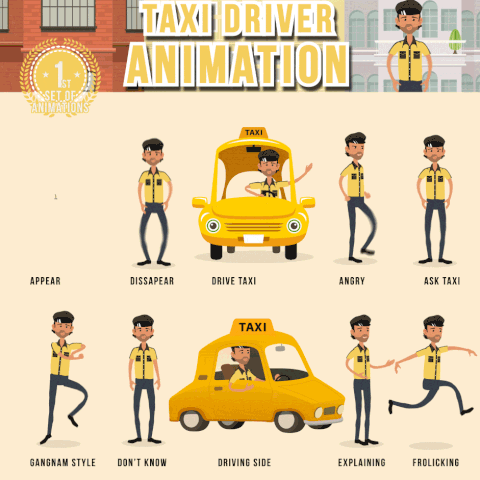GIF taxi - animated GIF on GIFER