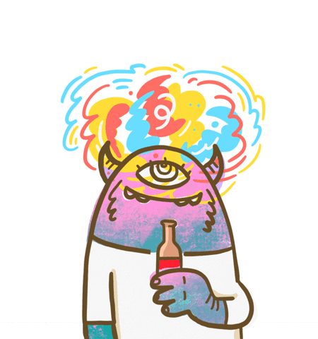 Beer time drinking illustration GIF - Find on GIFER