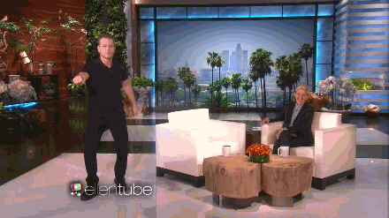 GIF puonk ellen degeneres matt damon - animated GIF on GIFER