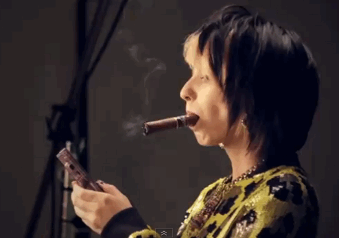 GIF smoking celebrities cigar - animated GIF on GIFER