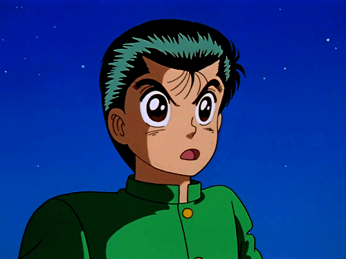 Yusuke reaction yu yu hakusho GIF - Find on GIFER