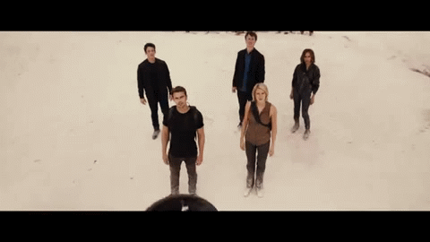 Girl Falling Off Cliff Gif