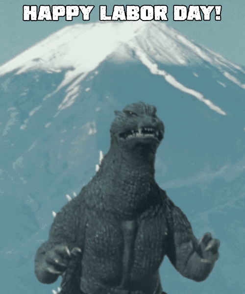 Godzilla labor day GIF - Find on GIFER