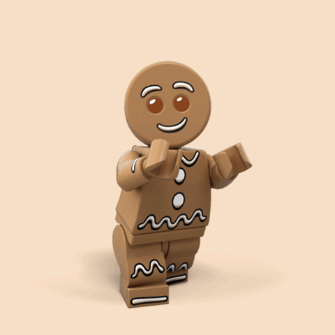 Lego gingerbread man reactions GIF - Find on GIFER