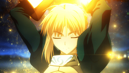 Saber golden anime GIF - Find on GIFER