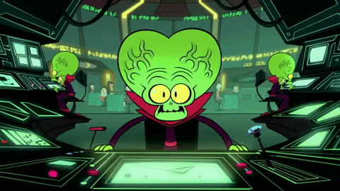 Alien reaction cartoon GIF - Find on GIFER
