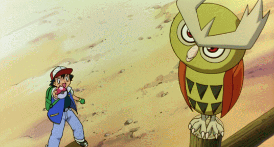 GIF noctowl anime pokemon - animated GIF on GIFER