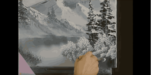 GIF bob ross art s - animated GIF on GIFER