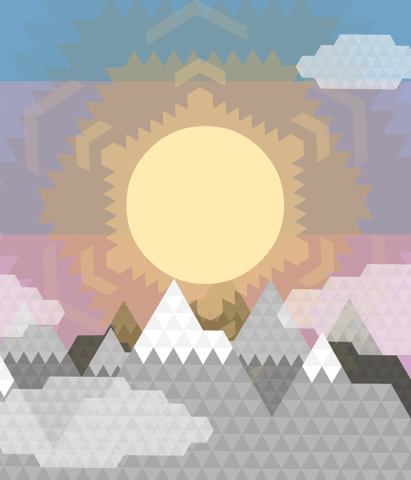 GIF sun dream landscape - animated GIF on GIFER - by Malallador