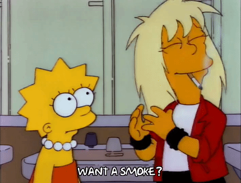 GIF smoking season 3 lisa simpson - animated GIF on GIFER