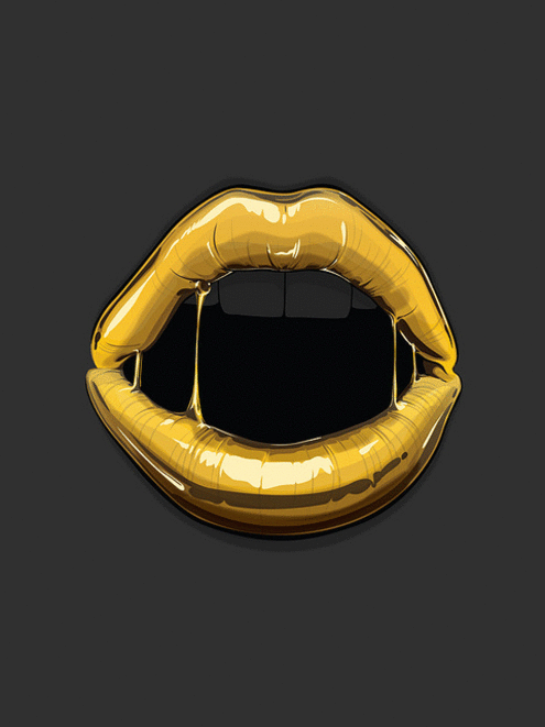 Mouth gold girl GIF - Find on GIFER