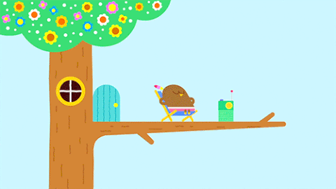 GIF hey duggee cbeebies making music badge - animated GIF on GIFER