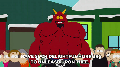 GIF crowd satan priest - animated GIF on GIFER