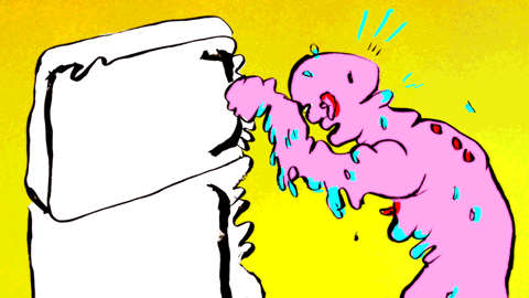 GIF open fridge - animated GIF on GIFER